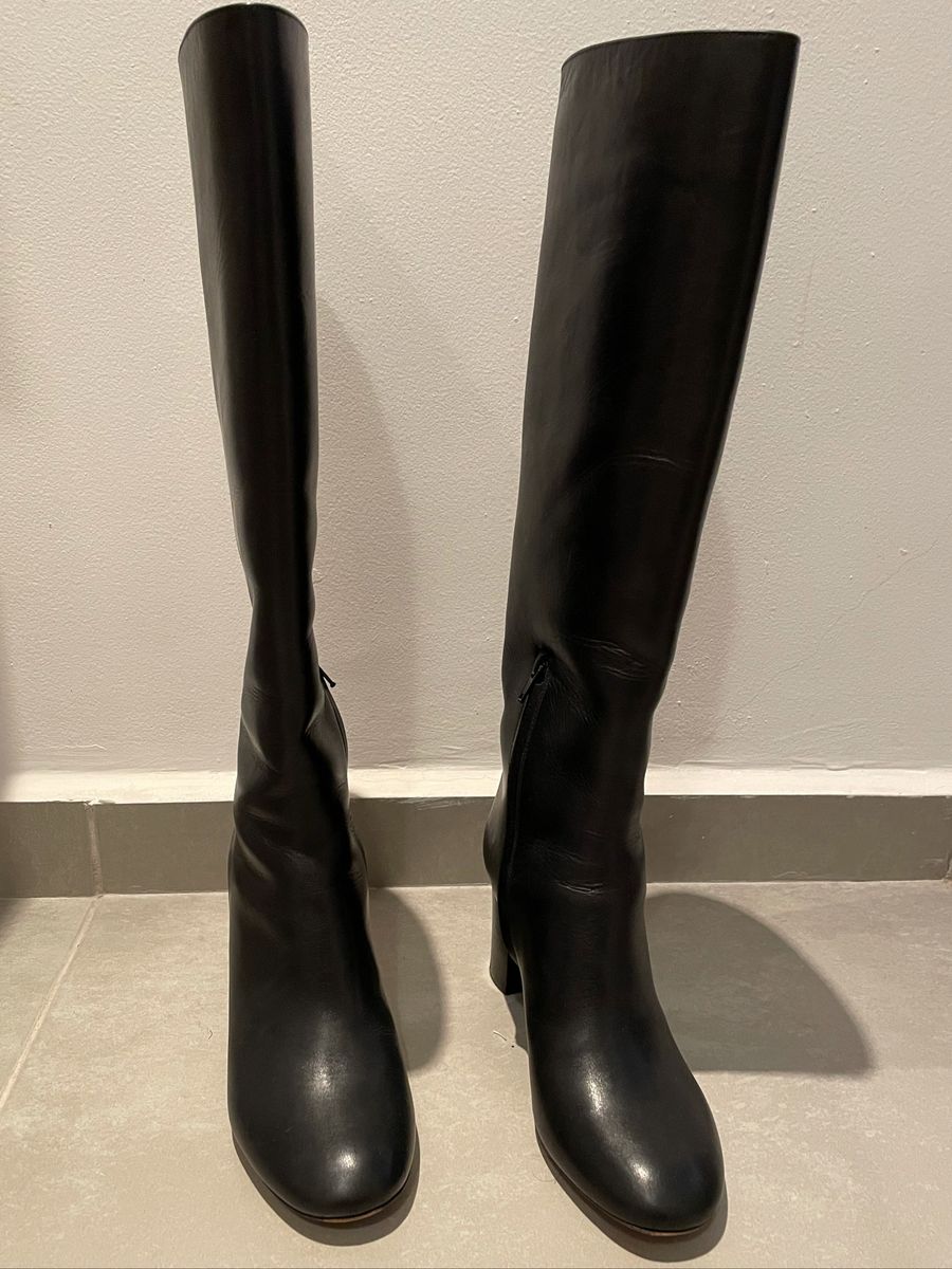 Bota Preta Chloe Cano Alto | Bota Feminina Chloe Usado 62906636 | enjoei