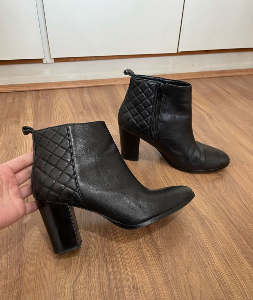 Bota Preta Salto Médio | Bota Feminina Corello Usado 84211213 | enjoei