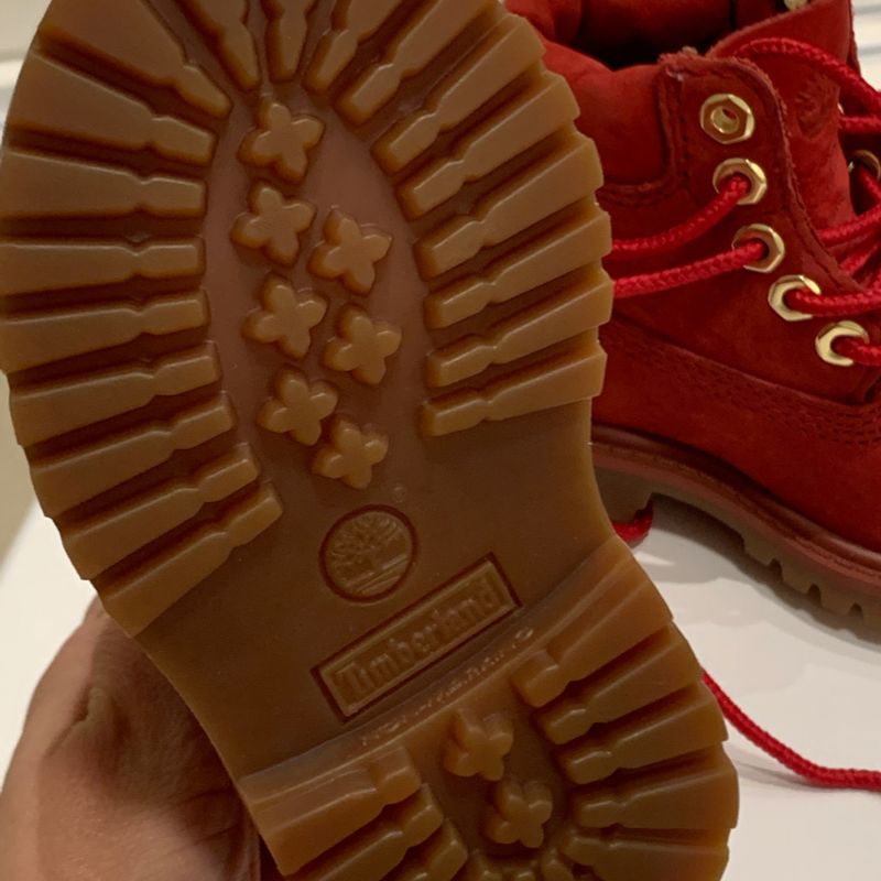 Bota Timberland Vermelha Infantil