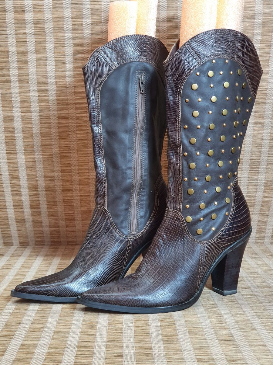 Bota Tipo Country Couro Nova | Bota Feminina Usado 73908964 | enjoei