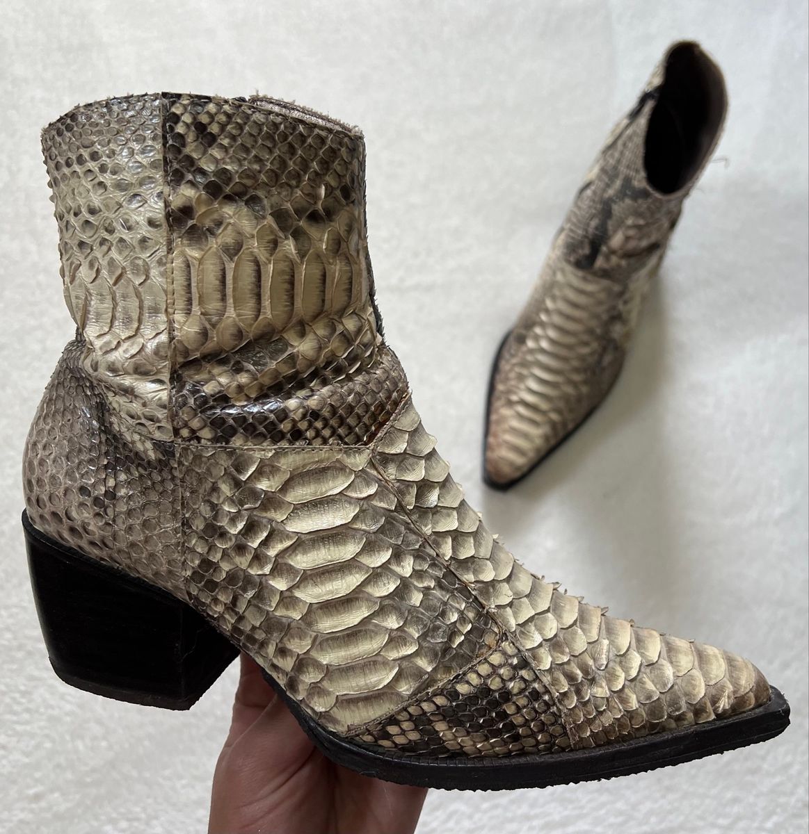 Bota Western Python | Bota Feminina Roberto Oshiro Usado 96064524 | enjoei