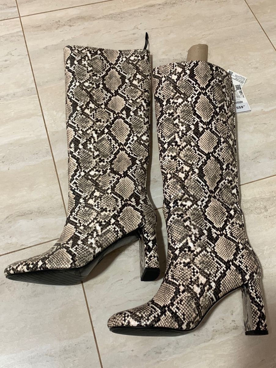 Bota Zara Cobra Python | Bota Feminina Zara Nunca Usado 77953923 | enjoei