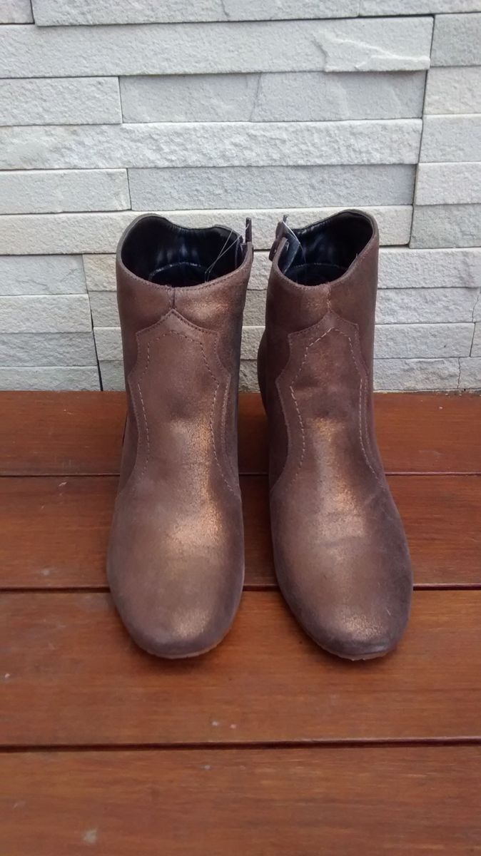 Botinha Bronze | Bota Feminina Zeket Nunca Usado 2610986 | enjoei