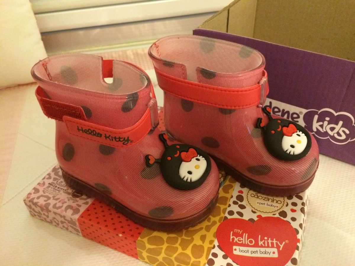 Botinha "galocha" Hello Kitty | Calçado Infantil para Meninas Hello ...