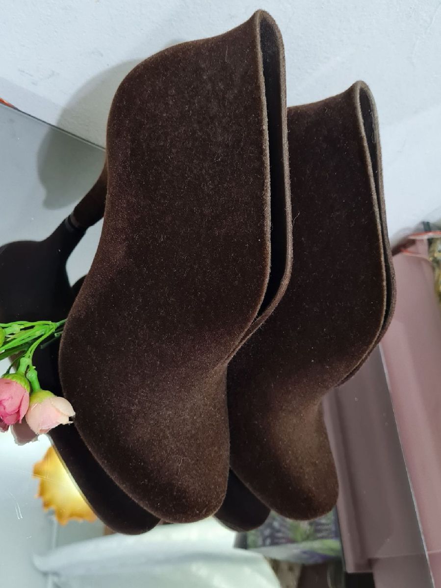 Botinha Melissa de Velado | Bota Feminina Melissa Usado 75137022 | enjoei