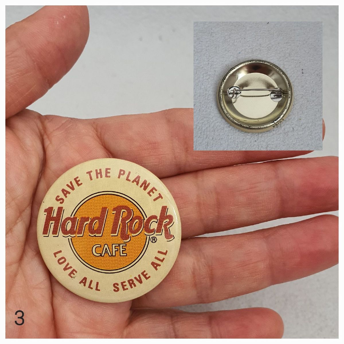 Boton Pin Vintage Hard Rock | Produto Vintage e Retro Hard Rock Cafe ...
