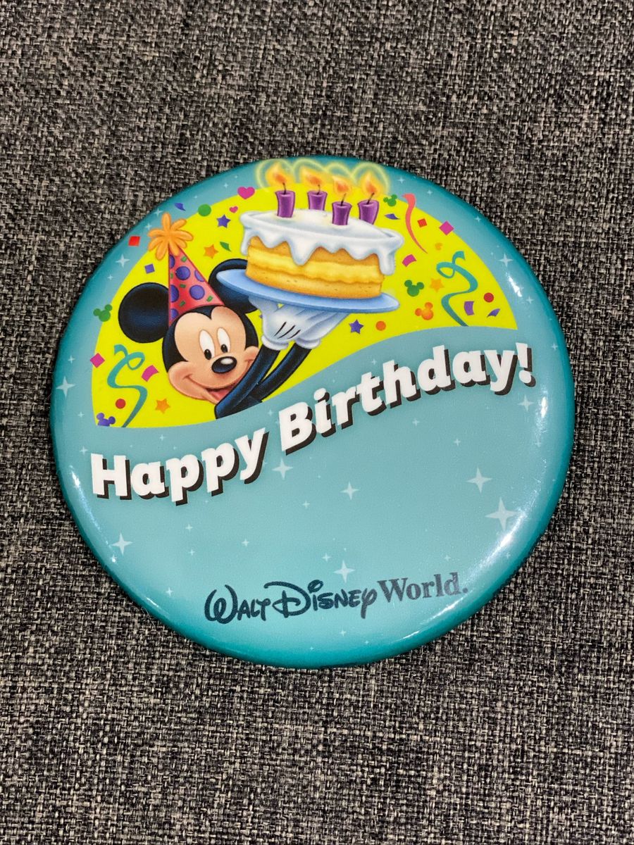 Botton de Aniversário Original Dos Parques da Disney em Orlando | Item ...