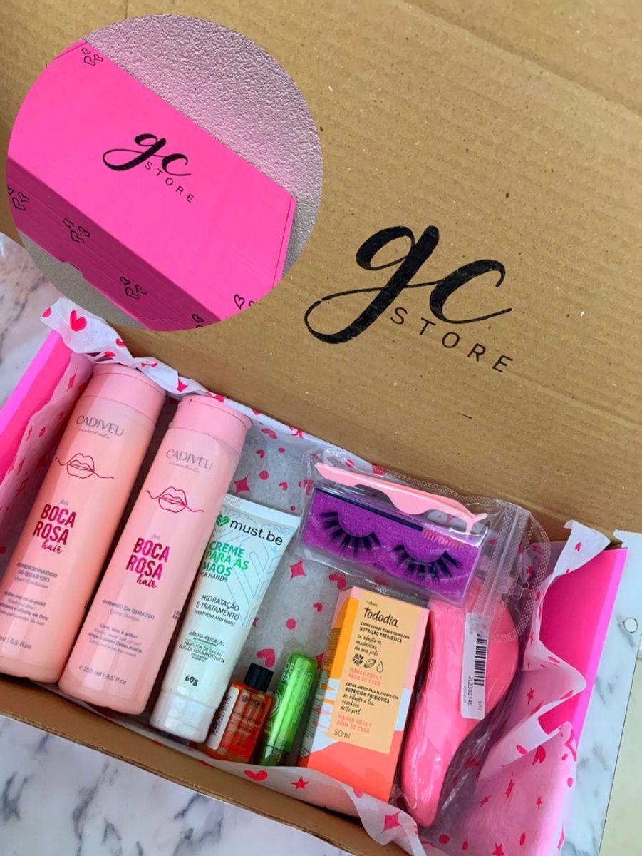 Box de Beleza Completa Cosméticos | Cosmético Feminino Boca Rosa Nunca ...
