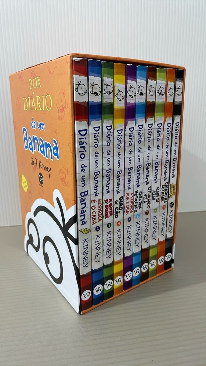 Box Diário de Um Banana com 10 Livros | Livro Diario De Um Banana Nunca ...