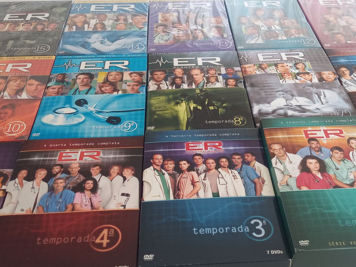 Box Dvds Er Plantão Médico Temporadas 1 a 15 | Filme e Série Dvd Nunca Usado 87328140 | enjoei