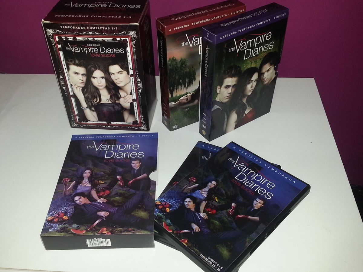 Box The Vampire Diaries: Temporadas 1 - 3 (15 Dvds) | Produto Feminino ...