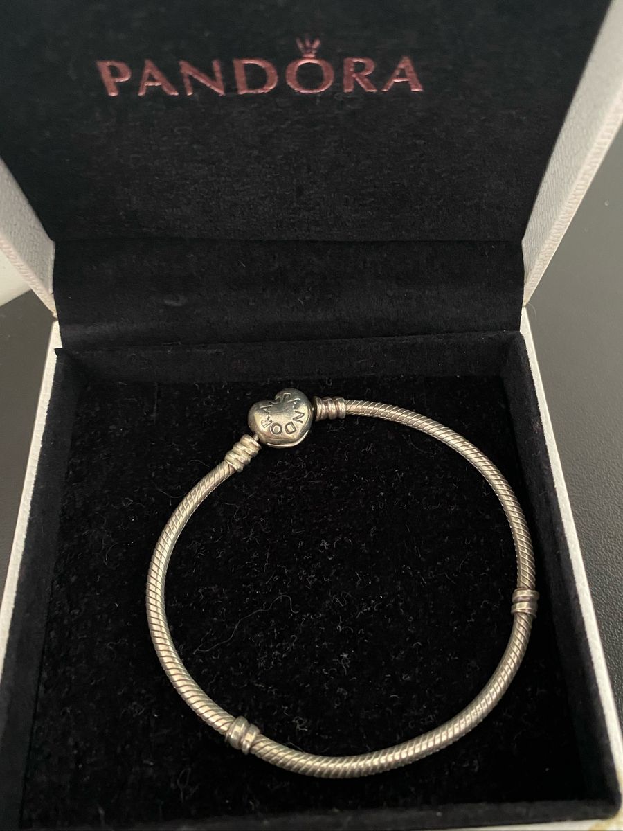 Bracelete Pandora Fecho de Coração | Jóia Feminina Pandora Usado ...