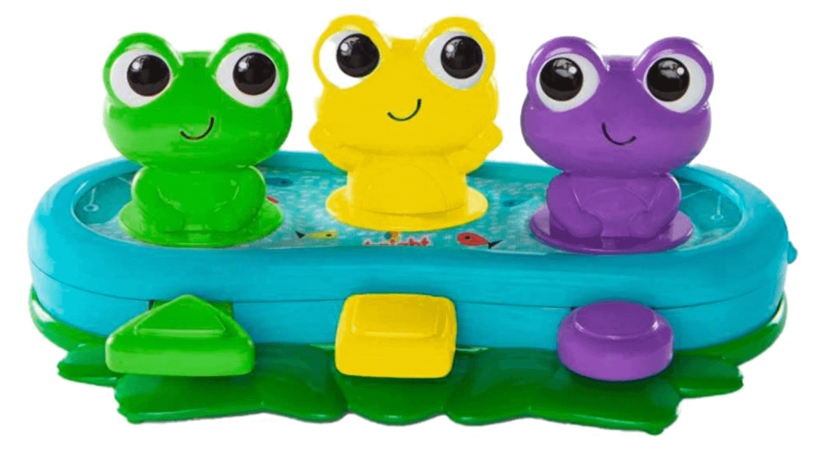 Bright Starts Bop & Giggle Frogs Brinquedo, Verde/amarelo/roxo/azul ...
