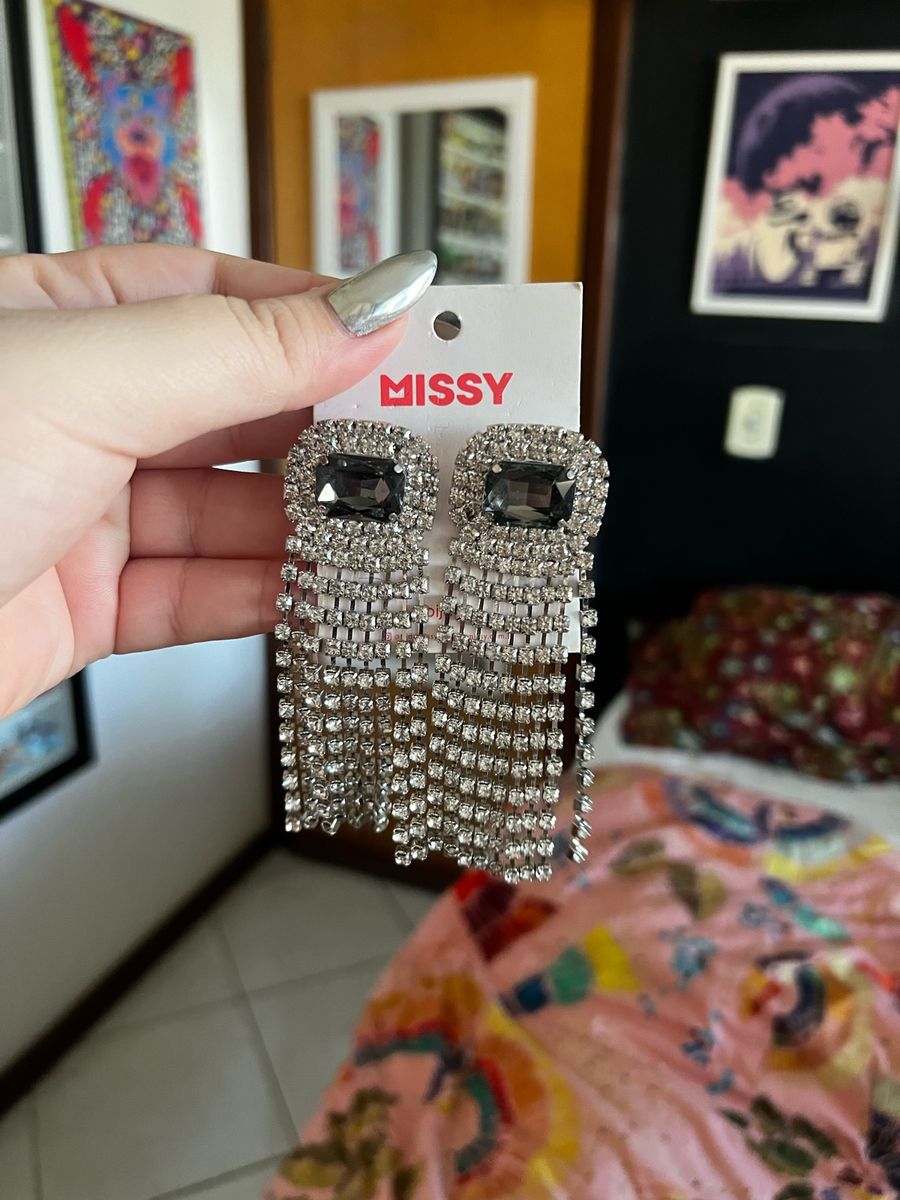 Brinco Strass Missy | Jóia Feminina Missy Nunca Usado 107938459 | enjoei