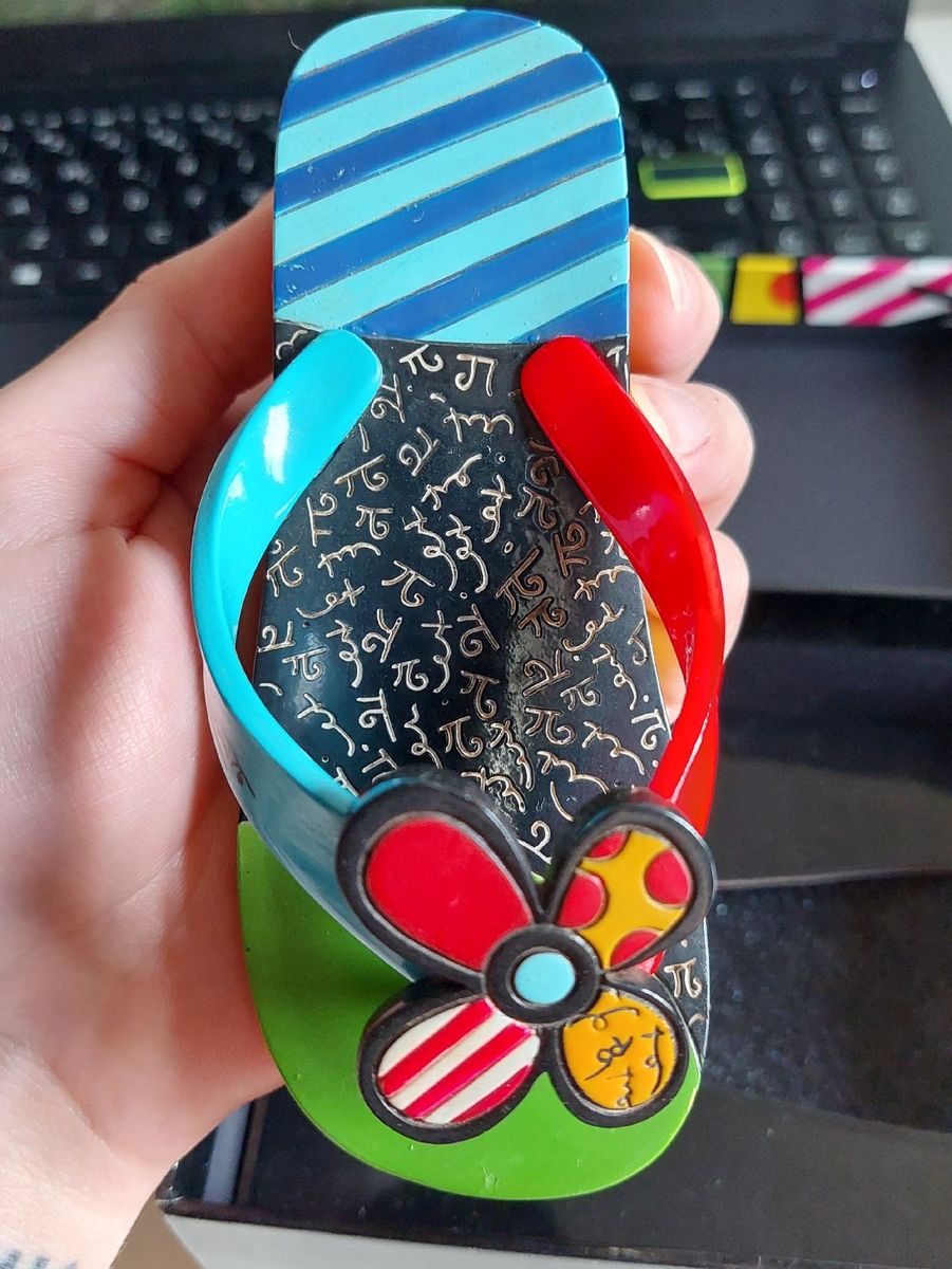 Britto Mini Shoe Collection Flip Flop Romero Britto | Item de Decoração ...