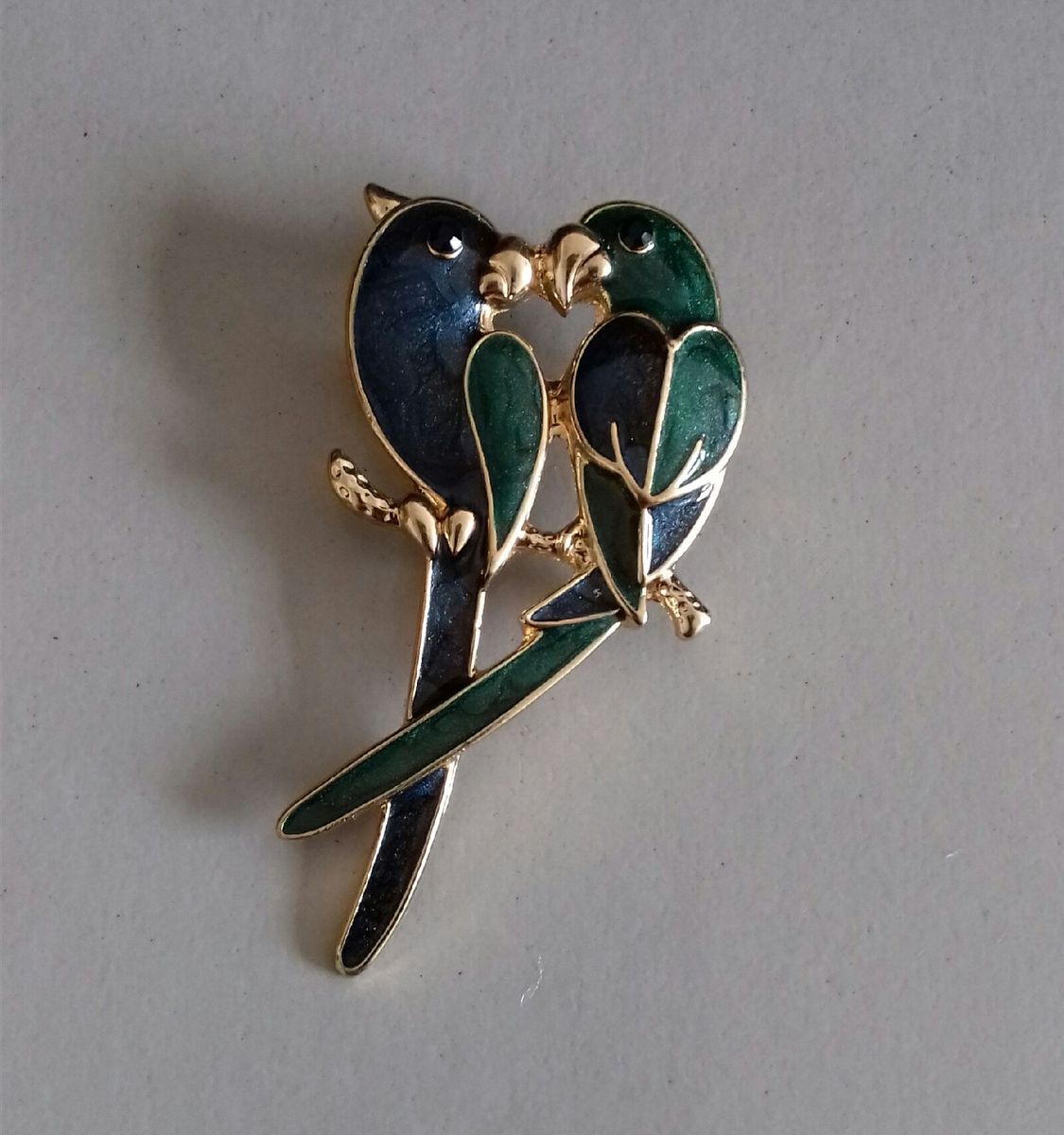 Broche Fofo Casal Pássaro (novo) | Bijuteria Feminina Importado Nunca ...