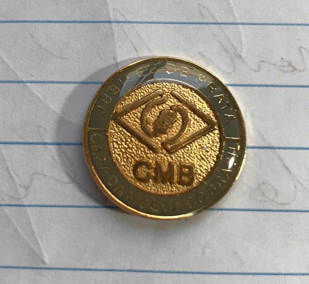 Broche / Pin Casa da Moeda (cmb) Comemorativo do Jubileu de Prata Colecionador Numismática ...