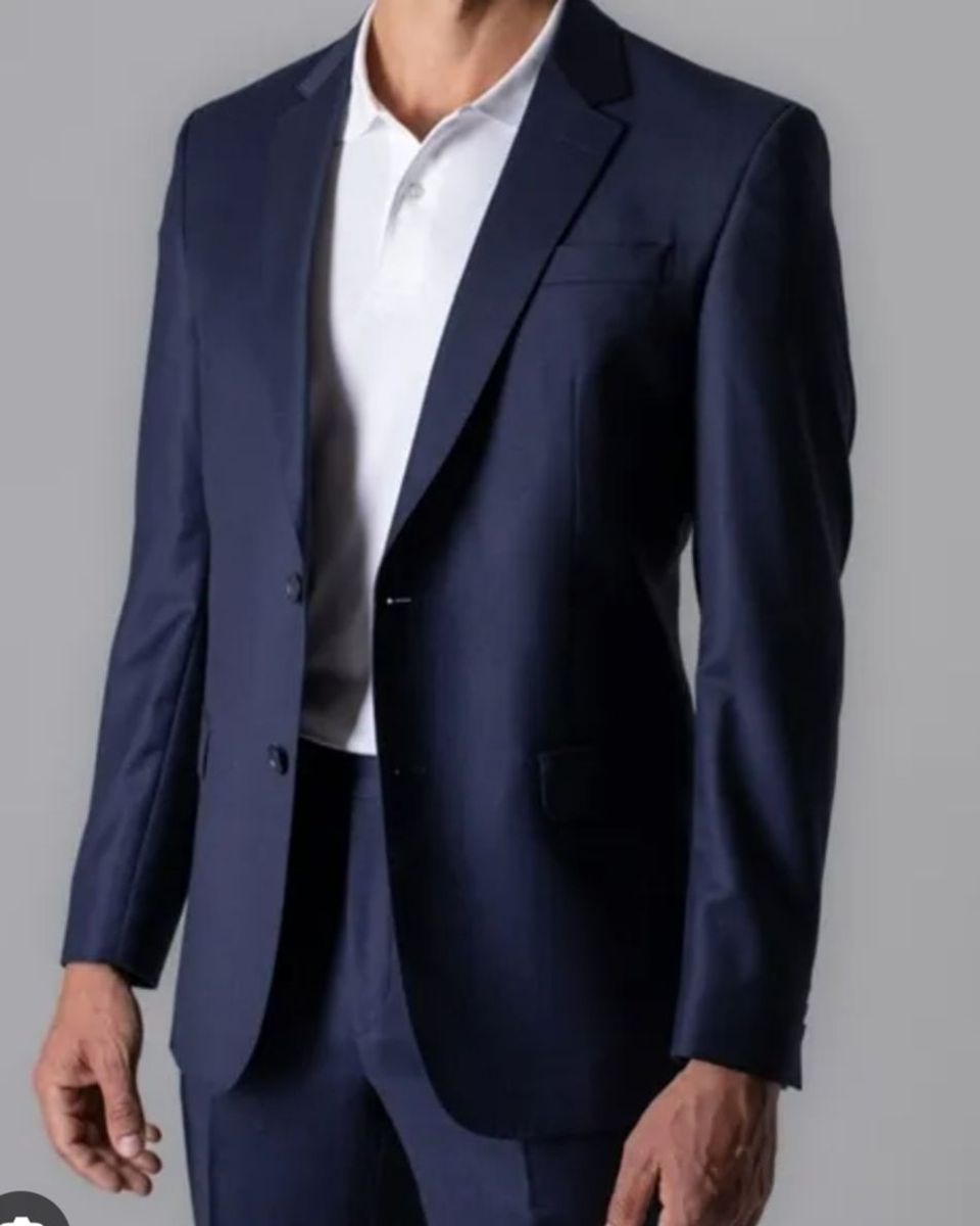 Brooksfield Gold Blazer Alfaiataria Azul Marinho Tam 52medio 800,00 ...