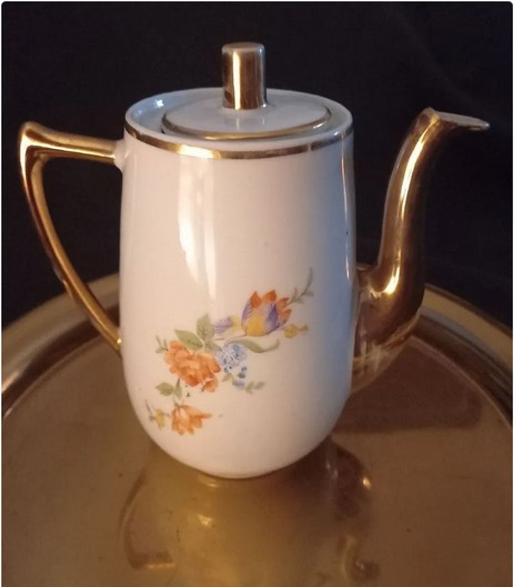 Bule Antigo Porcelana Rami Ouro 24k (ef) | Móvel de Cozinha Rami Usado ...