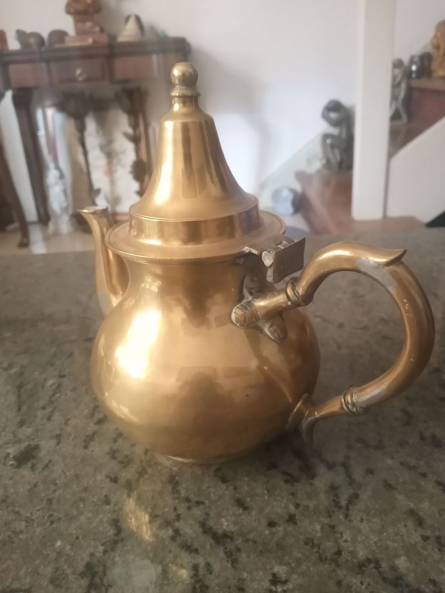 Bule Arabe Antigo em Bronze Maciço | Móvel de Antiquário Usado 74111037 ...