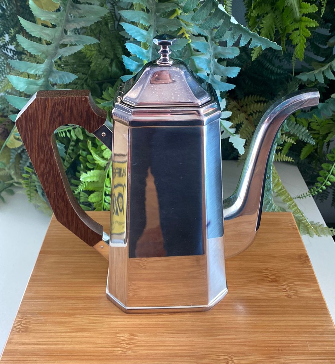 Bule Café St James Prata com Cabo em Madeira Vintage Novo | Produto ...