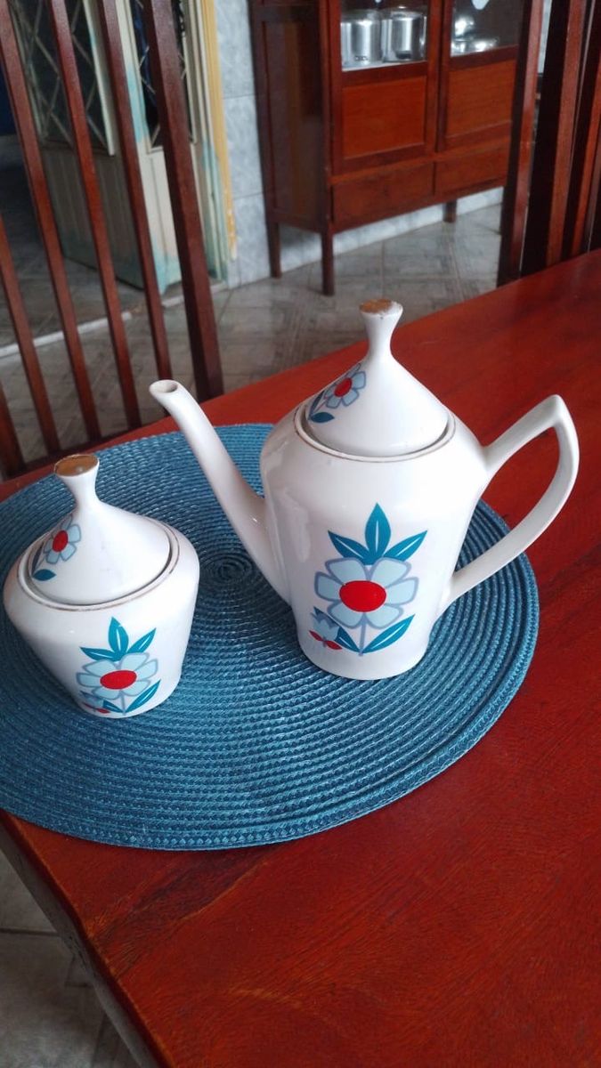 Bule e Açucareiro | Item de Decoração Pozzini Usado 100321480 | enjoei