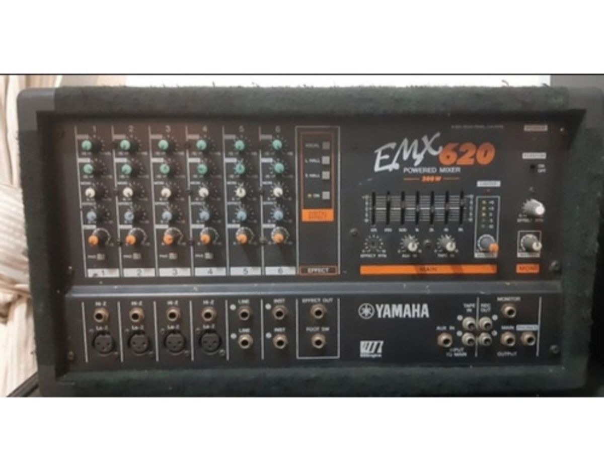 Cabeçote Mesa de Som Amplificada Yamaha Emx 620 | Item de Música Yamaha ...