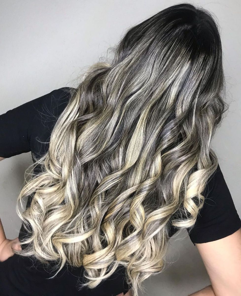 Cabelo Loiro Ombre Hair Acizentado 60 Cm 200 Gramas Produto P Cabelos Feminino Bio Vegetal
