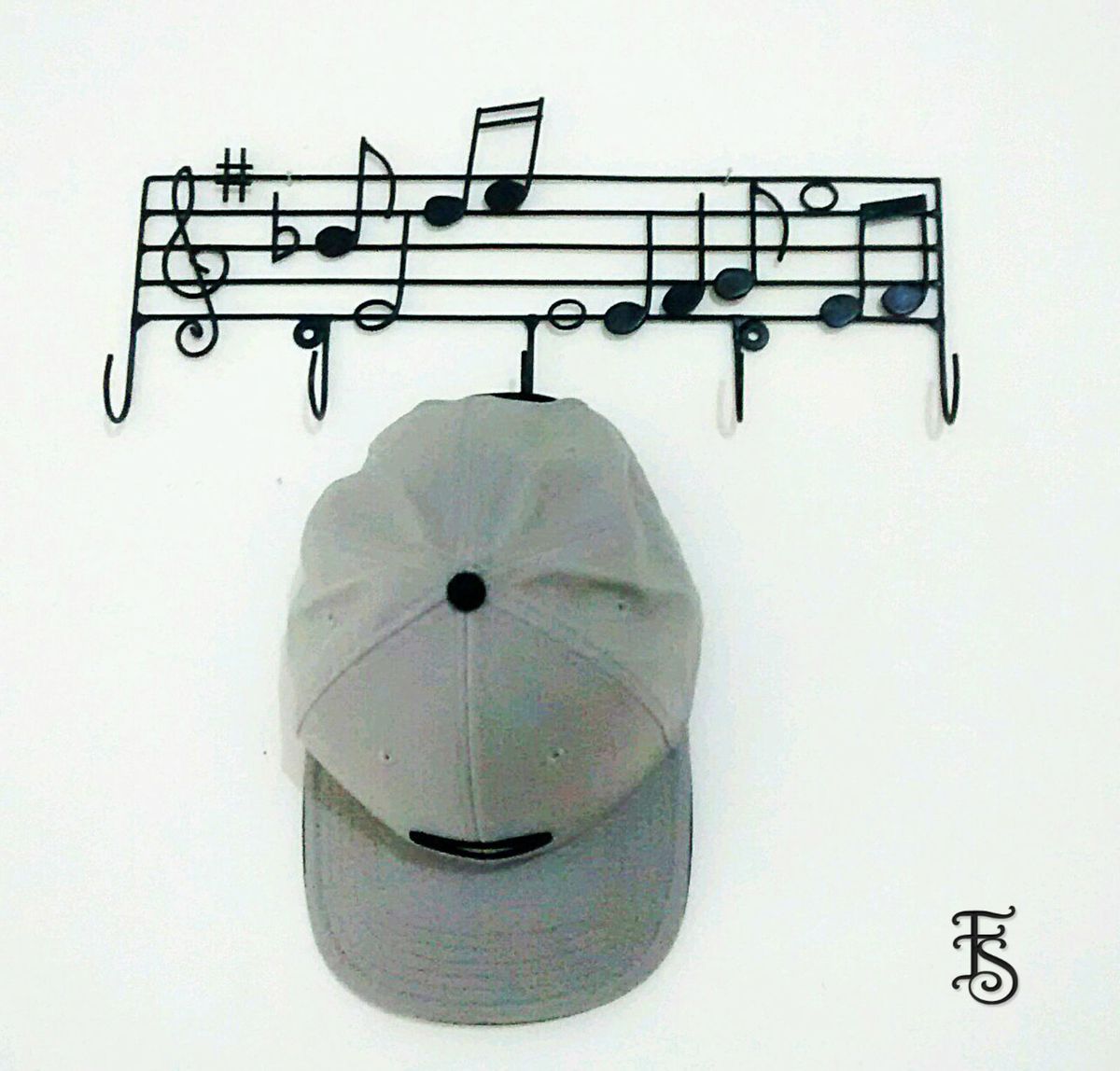 Cabideiro com Notas Musicais | Item de Decoração Fs Arte Em Ferro E ...