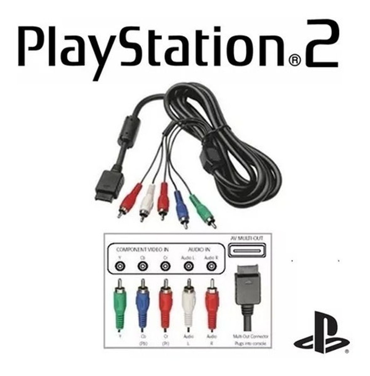 Cabo Video Componente Ps2 - Frete Grátis | Acessório p/ Videogame Nunca ...