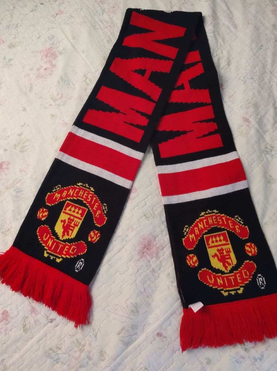 Cachecol Oficial Manchester United Fc | Produto Masculino Manchester ...