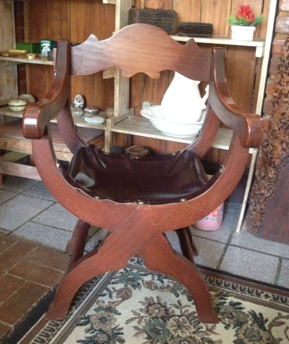 Cadeira de Madeira com Assento de Couro | Cadeira Madeira De Lei Usado ...