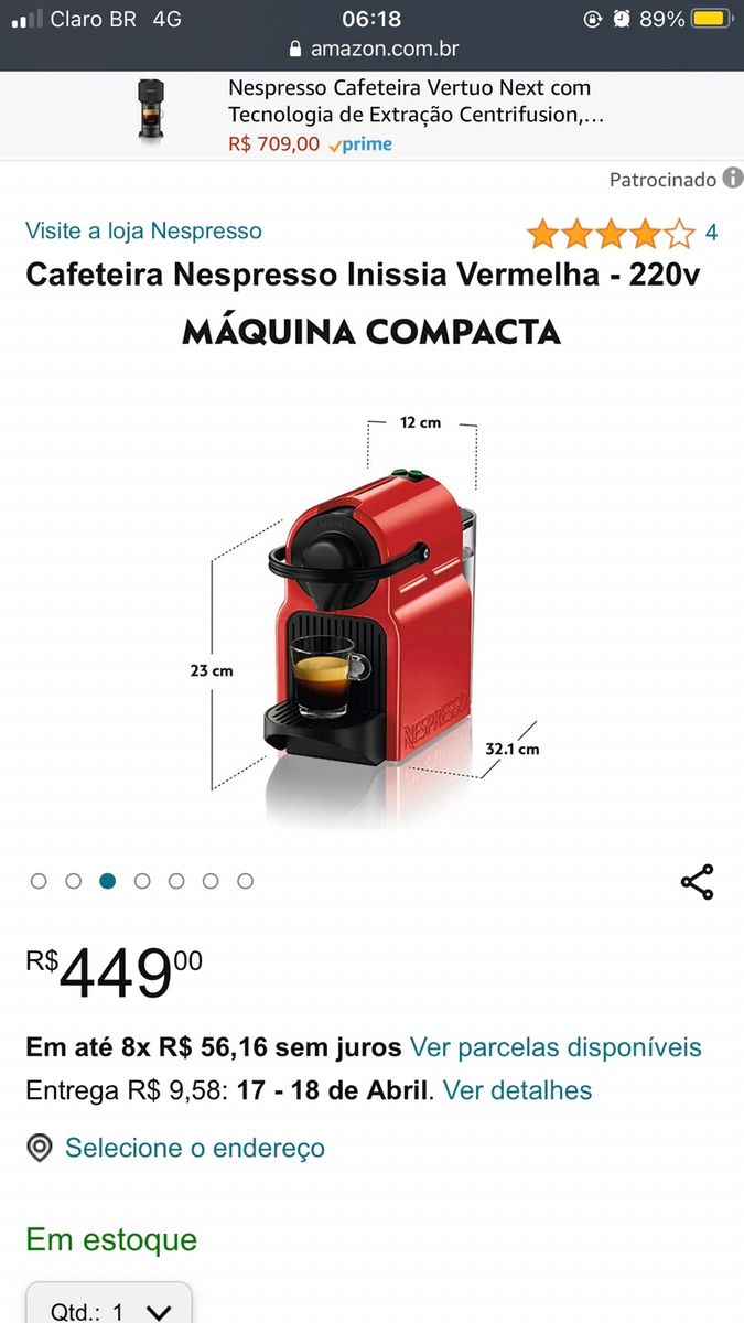 Cafeteira Nespresso | Item Info & Eletro Cafeteira Usado 84823770 | enjoei