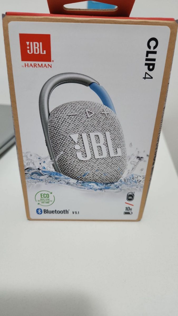 Caixa de Som sem Fio Bluetooth Jbl Clip 4 Eco White Original. | Item ...