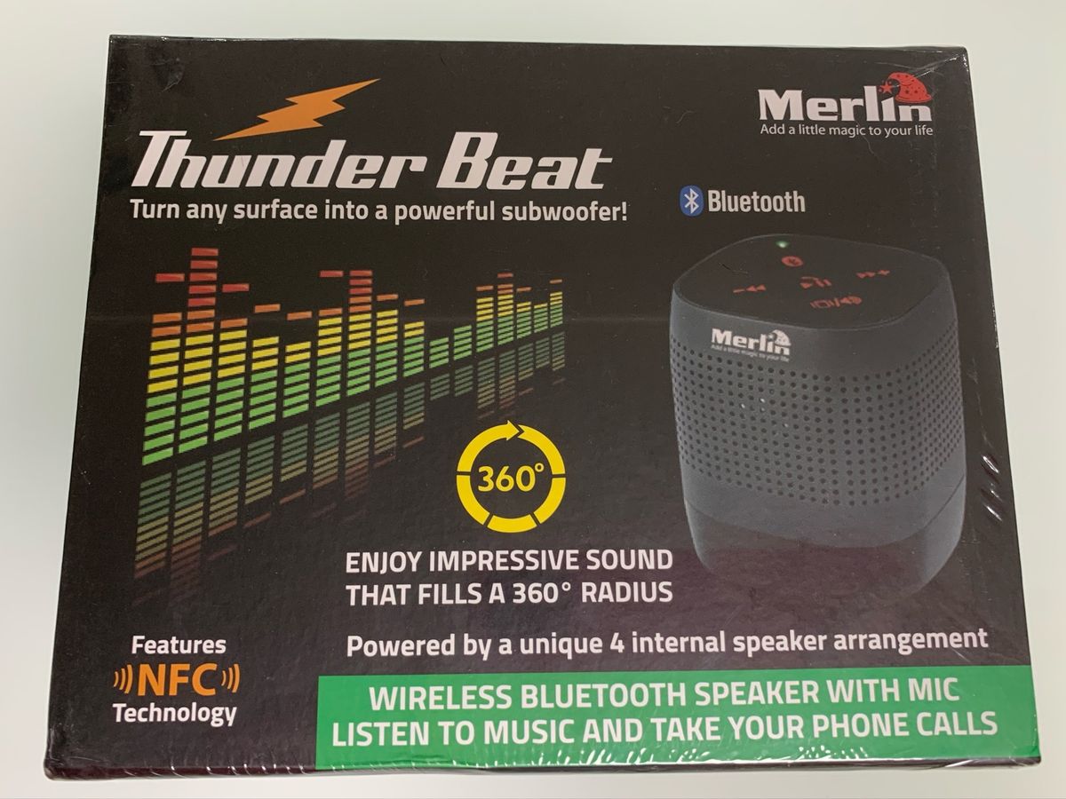 Caixa de Som Wireless Bluetooth Merlin Thunder Beat Importada | Item de ...