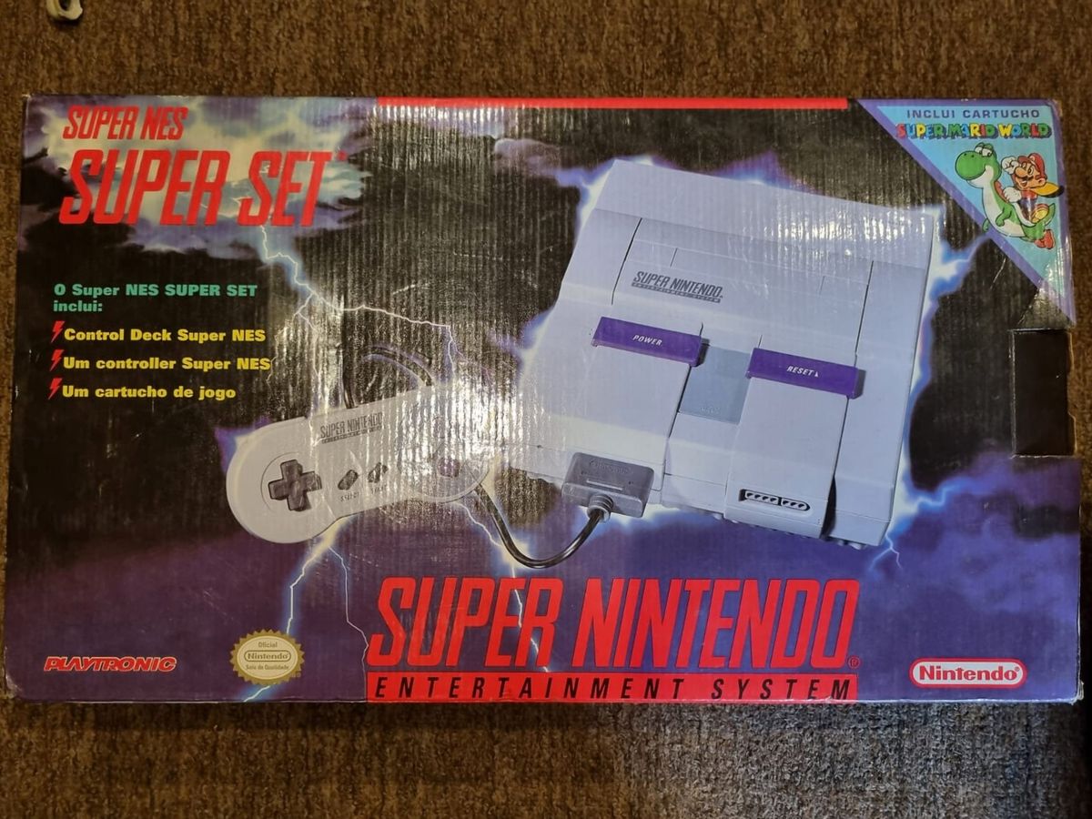 Caixa Vazia de Super Nintendo com Isopor | Produto Vintage e Retro ...