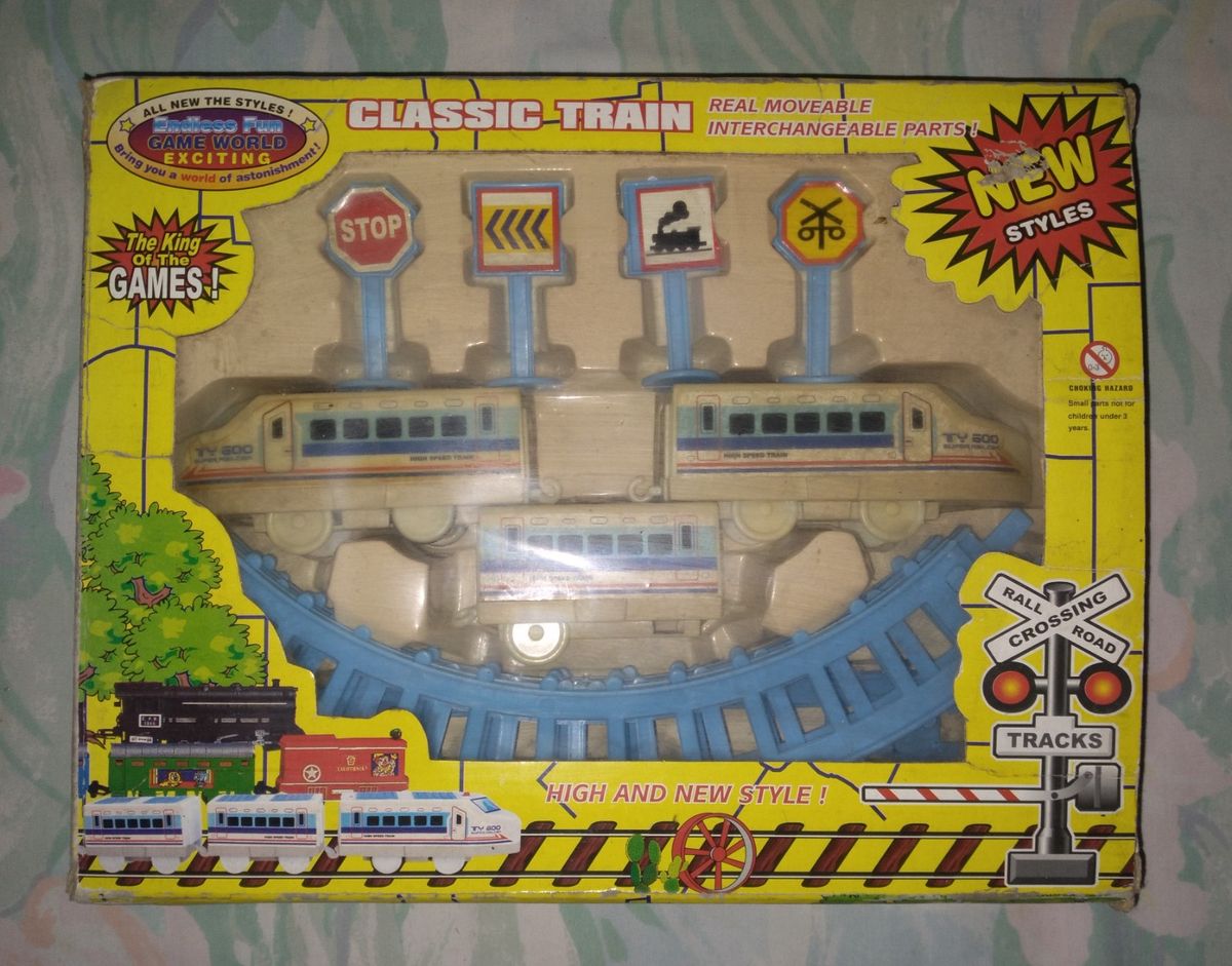 Caixa - Trem Infantil - com Trilhos - Não Funciona - 28cm | Brinquedo ...