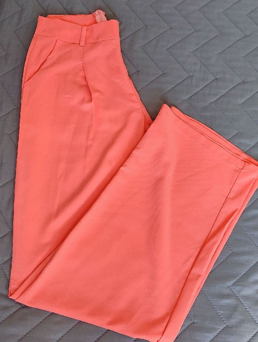Calça Alfaiataria Salmão | Calça Feminina Usado 84702908 | enjoei