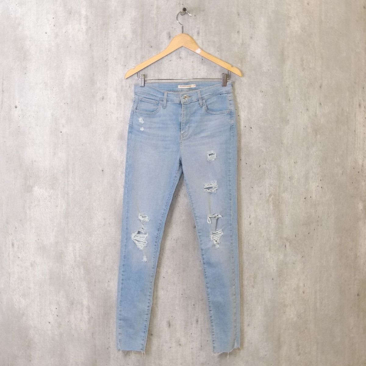 Calça Azul Clara Destroyed Levi´s | Calça Feminina Levi´S Usado ...