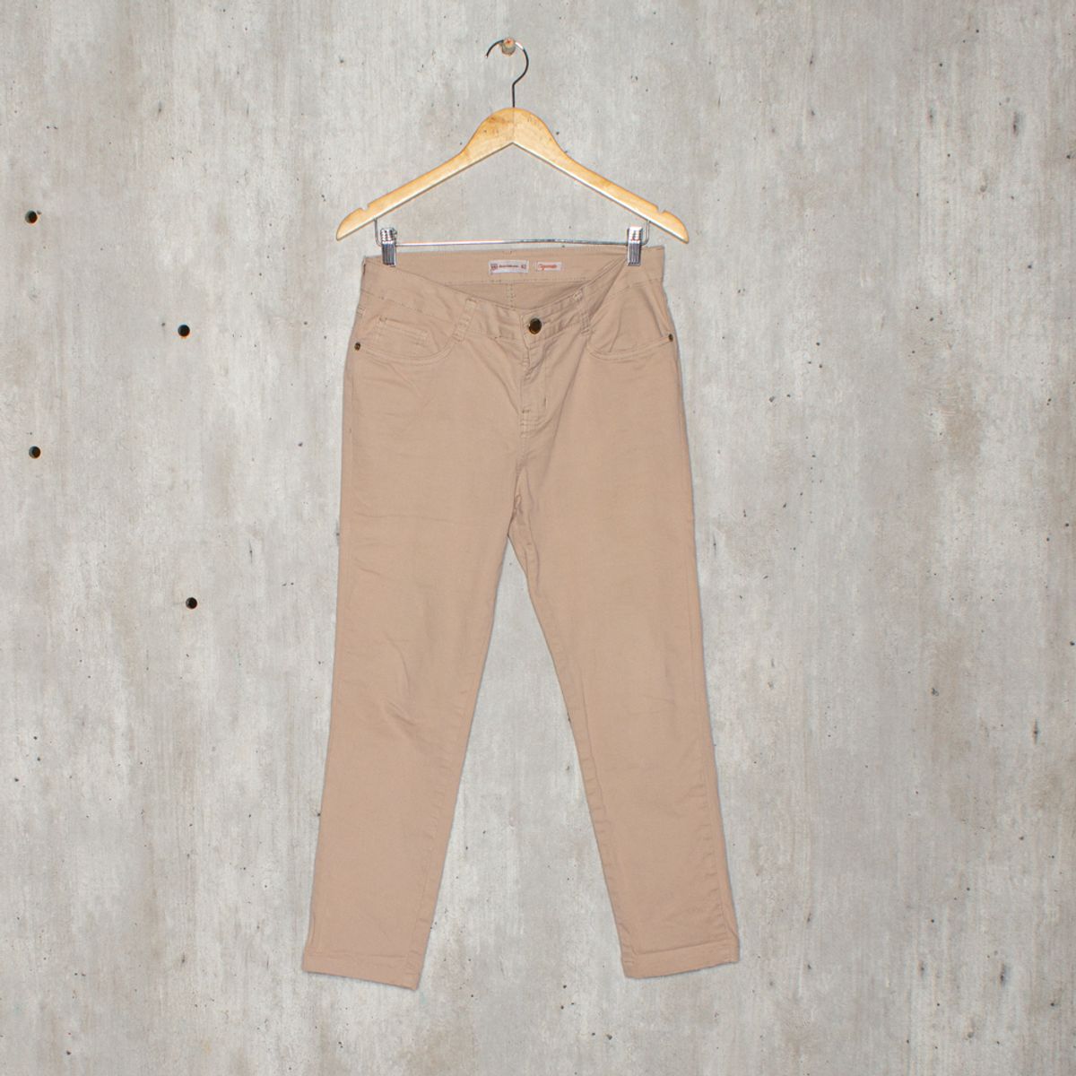 Calça Bege Sarja Ink | Calça Feminina Ink Usado 79482594 | enjoei