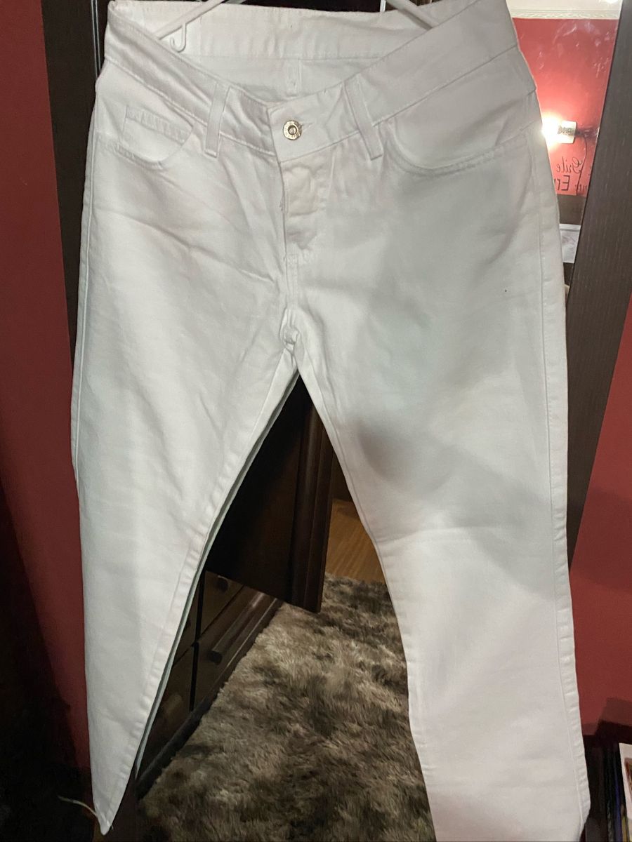 Calça Branca Team Work Nova | Calça Feminina Team Work Nunca Usado ...