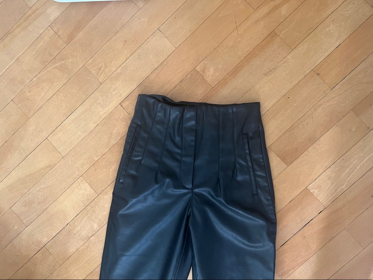 Calça Couro Fake Zara | Calça Feminina Zara Usado 83760015 | enjoei