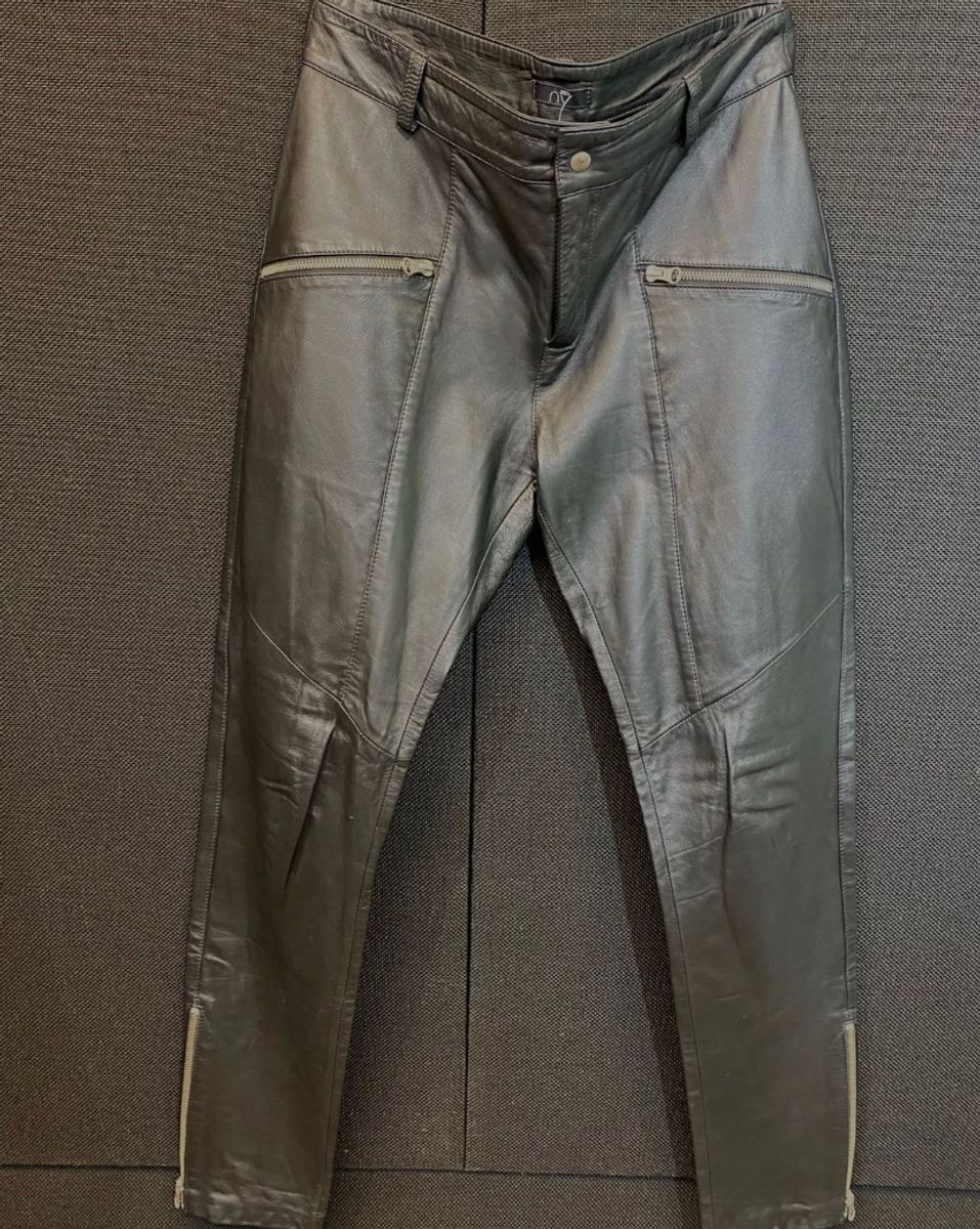 Calça De Couro Legítimo Calça Feminina Nv Usado 74103111 Enjoei