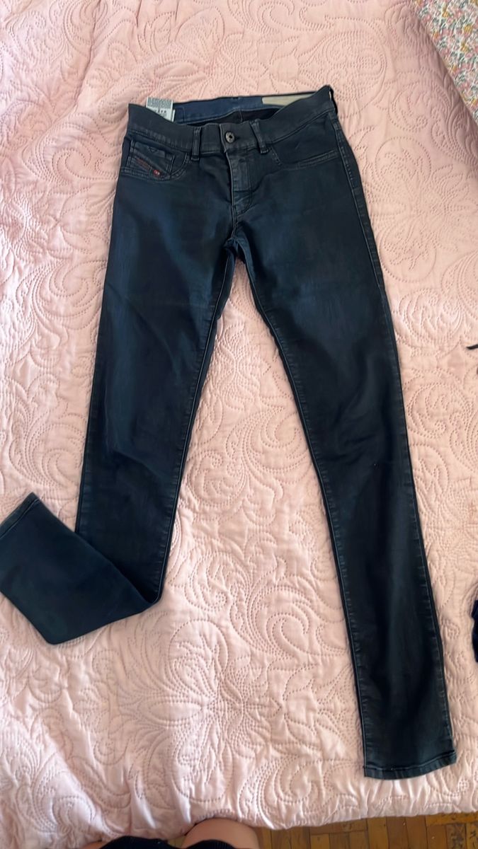 Calça Diesel Negra | Calça Feminina Diesel Usado 94641402 | enjoei