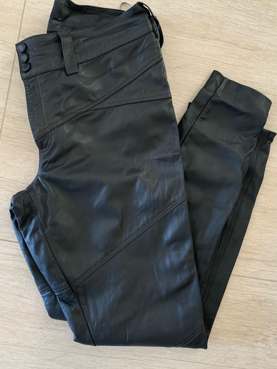 Calça em Couro Pelica, Marca Delella, Tamanho 38 | Calça Feminina ...