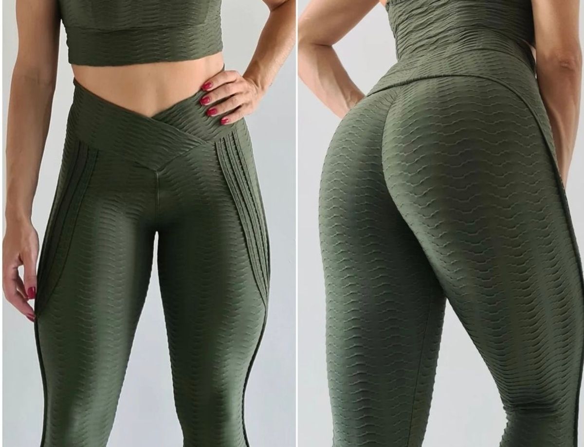 Calca Empina Bumbum Verde Militar | Calça Feminina Usado 84172495 | enjoei