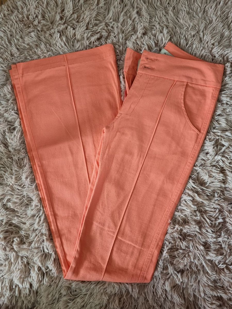 Calça Flare Salmão Hering | Calça Feminina Hering Nunca Usado 105339187 ...