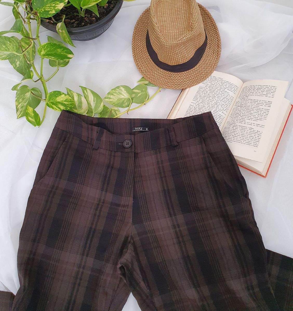 Calça Flare Xadrez | Calça Feminina Rery Class Usado 65030896 | enjoei