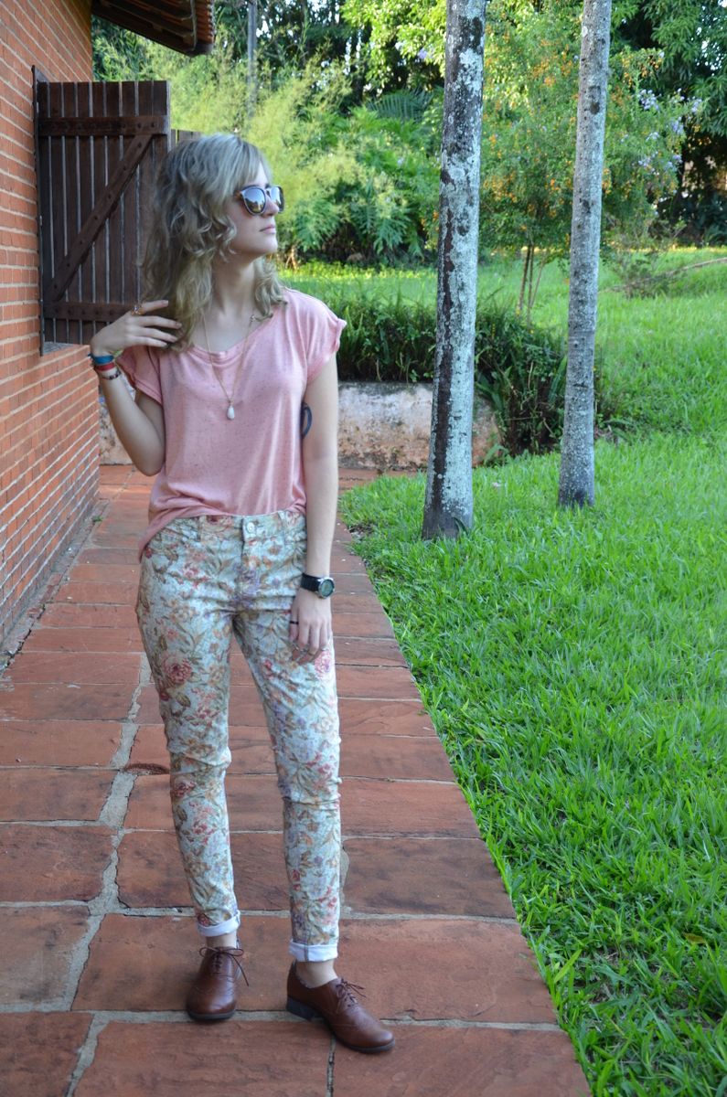 Calça Floral | Calça Feminina Nunca Usado 2493932 | enjoei