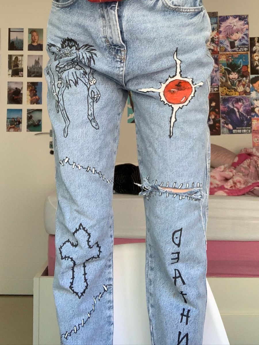 Calça Jeans Death Note | Calça Feminina Zara Usado 48440125 | enjoei